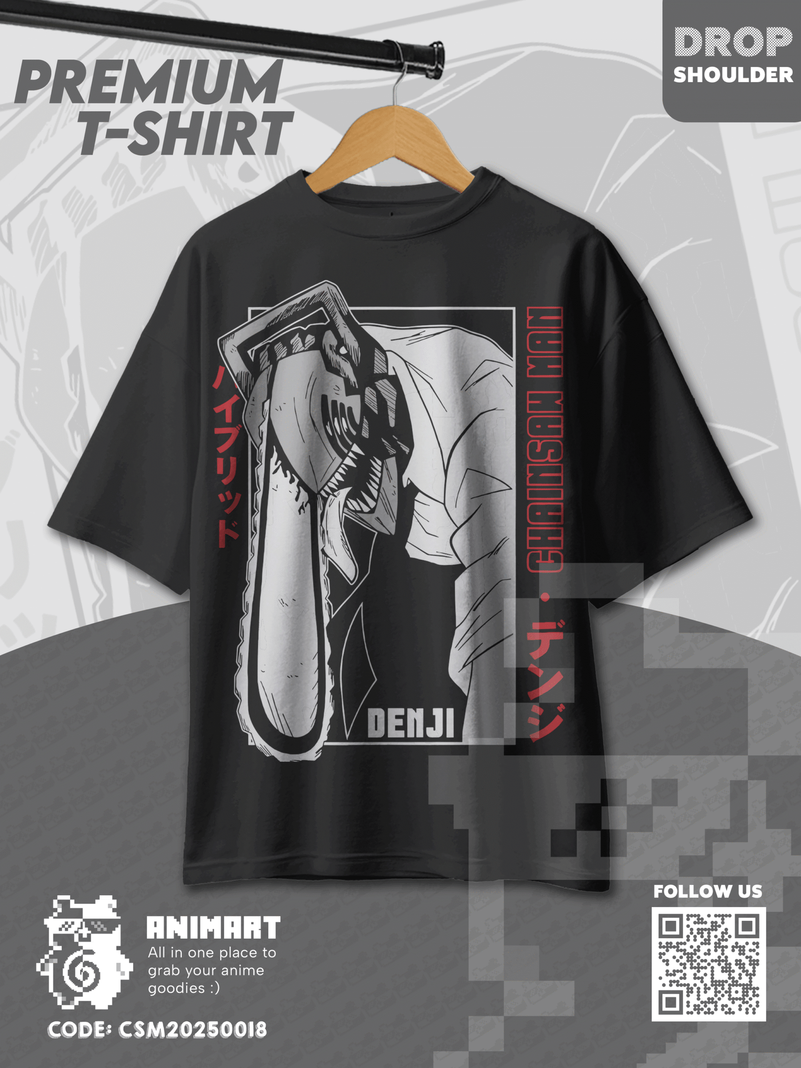 Denji is the Chainsaw Man – Chainsaw Man Drop Shoulder T-Shirt - AniMart