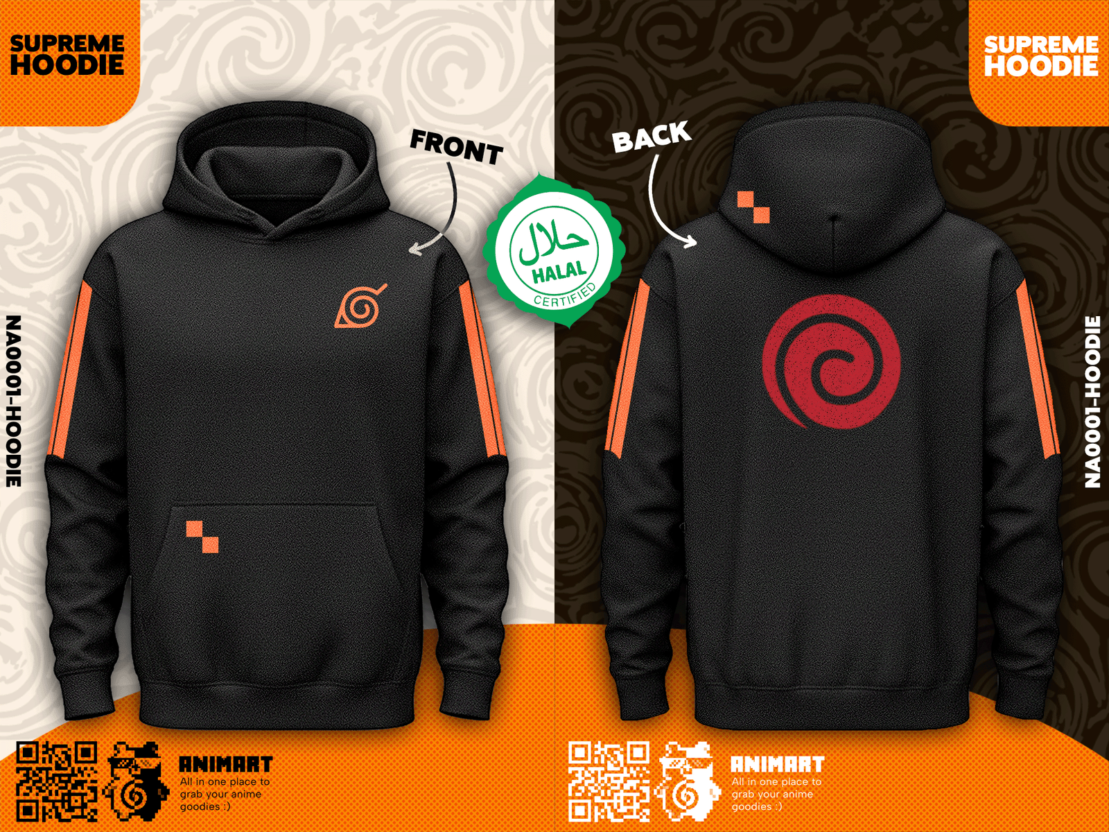 Classy Uzumaki - Naruto Hoodie (Halal Edition) - AniMart