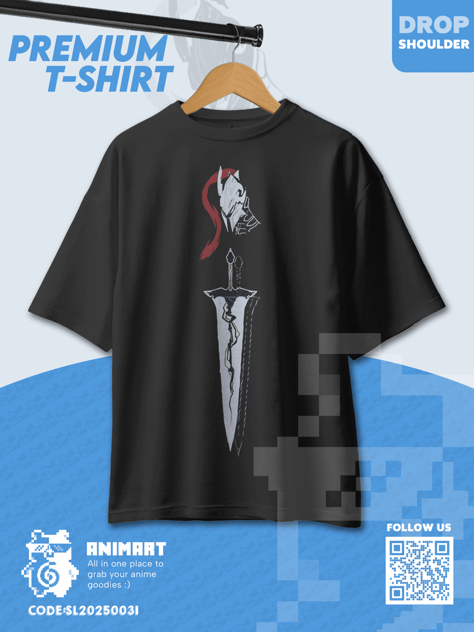Igris Sword – Solo Leveling Drop Shoulder T-Shirt - AniMart