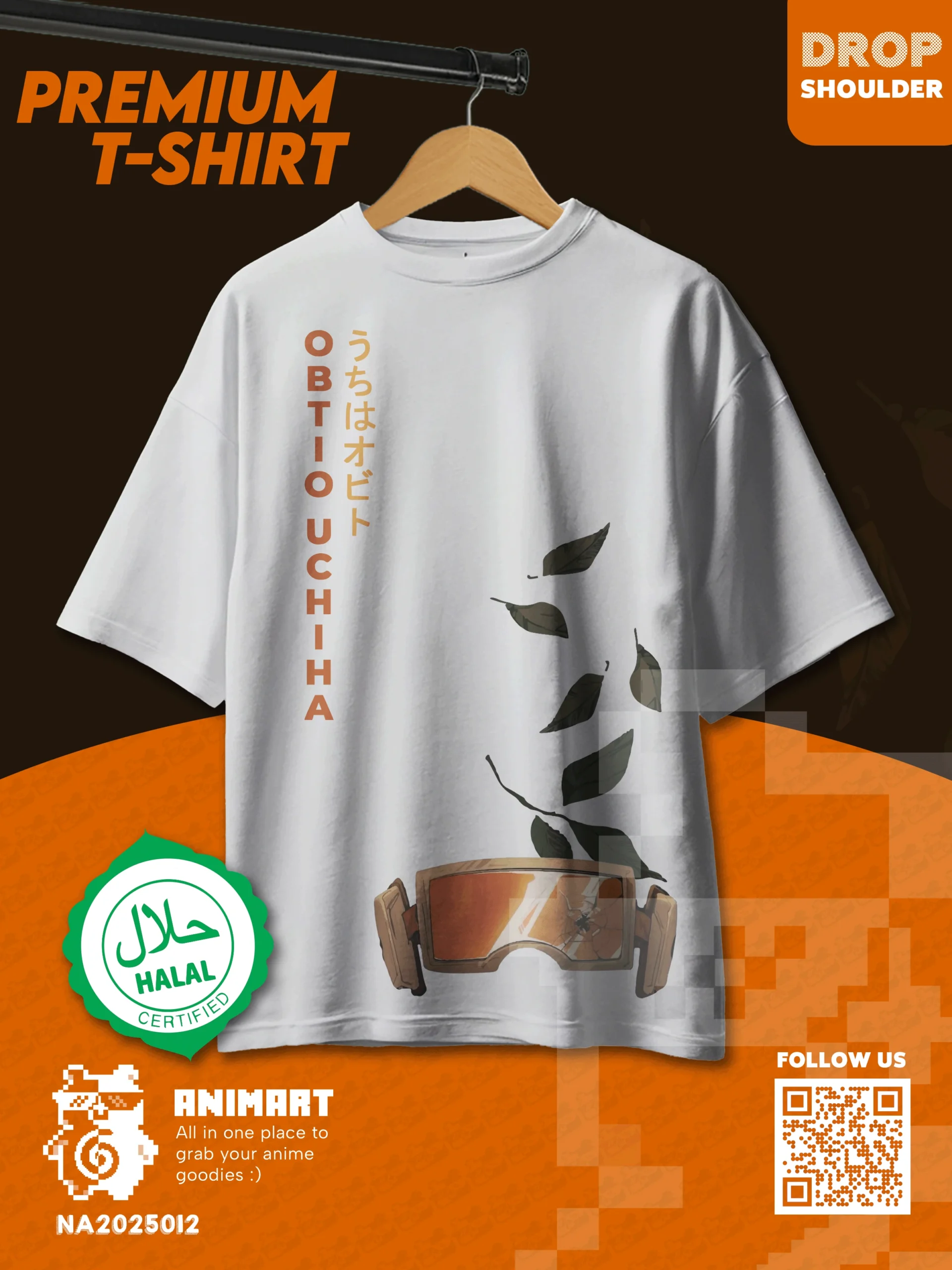 Obito and Leaf – NARUTO Drop Shoulder T-Shirt (Halal Edition) - AniMart